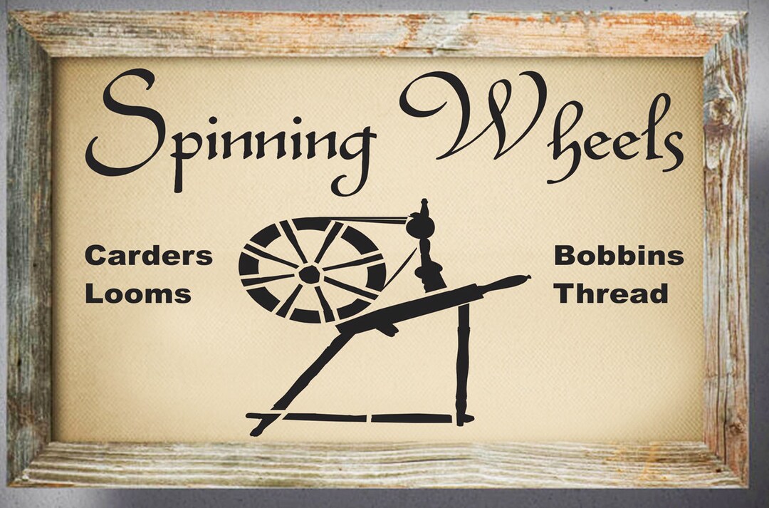 Spinning Wheel Stencil, Colonial Stencil, Prim Stencil, Colonial Sign ...