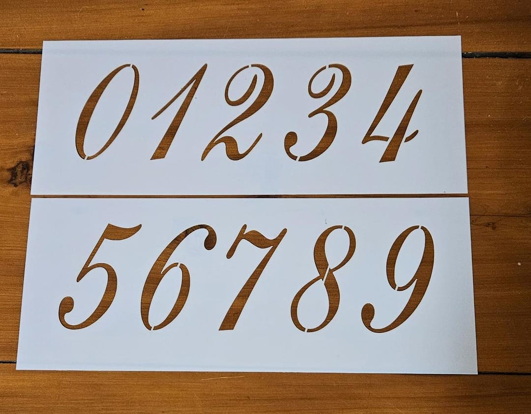 NUMBERS Stencil - Mailbox Numbers - Street Numbers- House Numbers ...