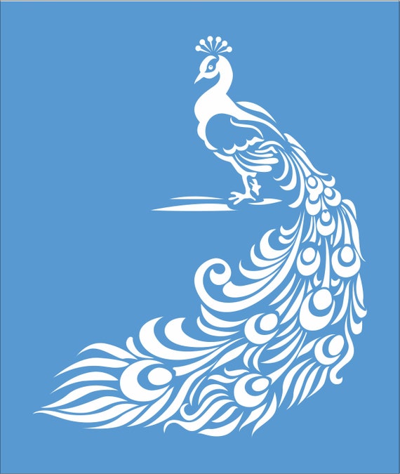 Easy Peacock Stencil