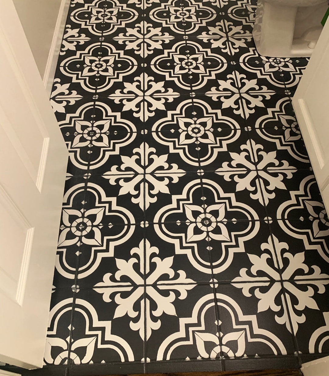 Tile Stencil - Garden Sanctuary Tile Stencils - Tile Stencil for ...