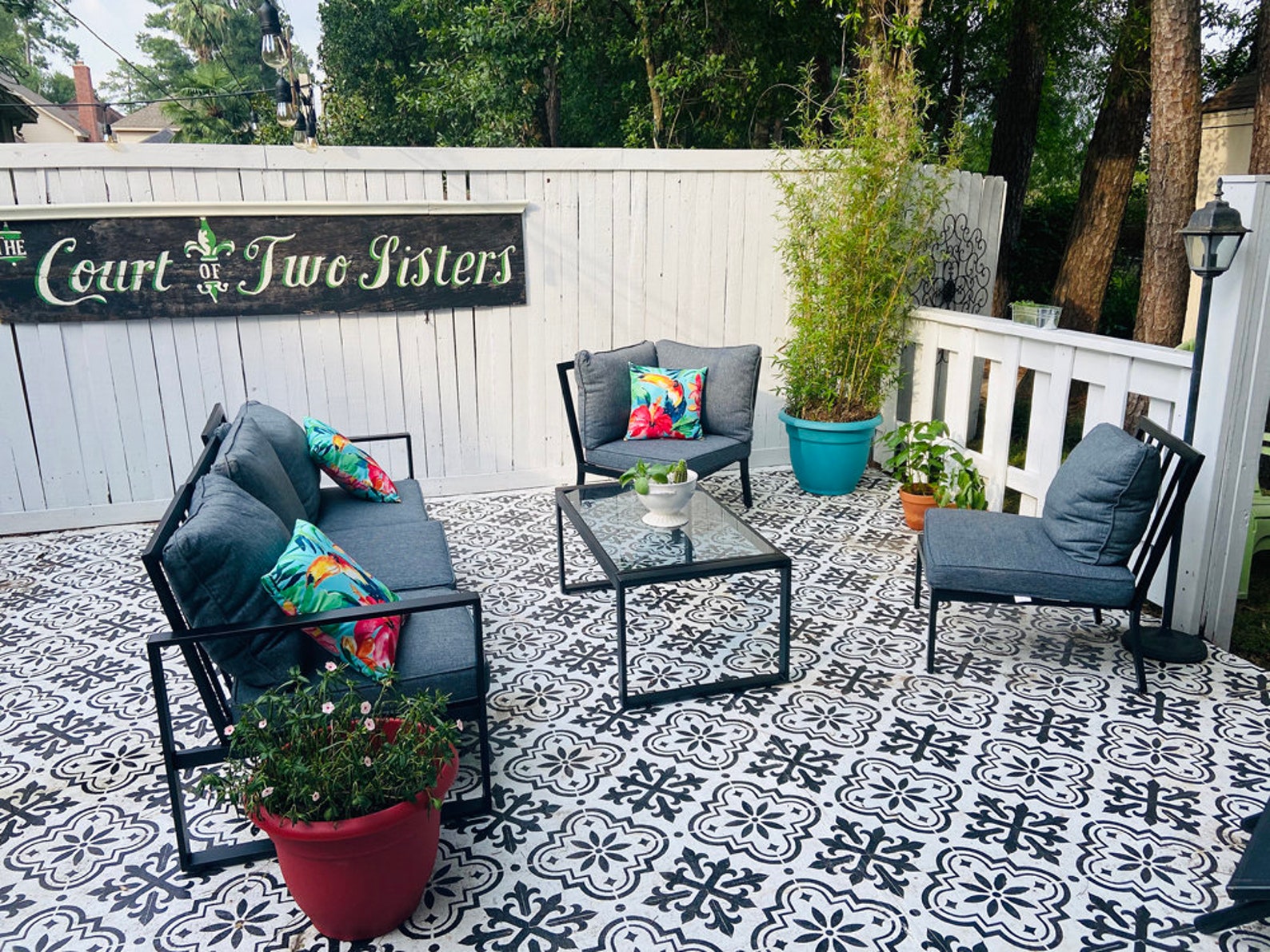 Secret Garden Tile Stencil Reusable Stencil 15 Sizes - Etsy