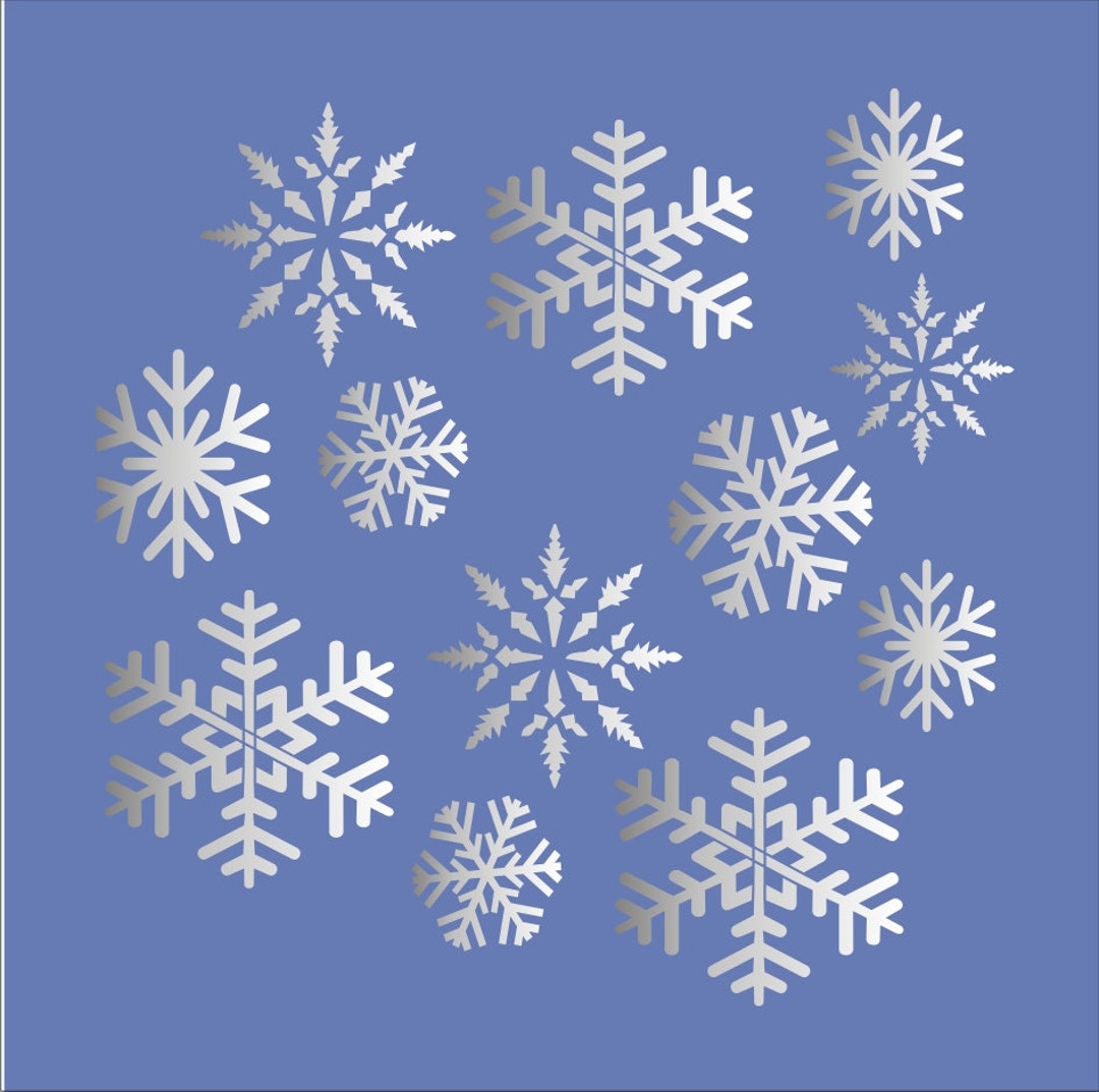 Snow Stencil - SNOWFLAKE Stencil - Christmas STENCIL - Snowflakes ...
