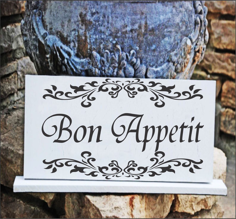 Bon Appetit Stencil - Kitchen Stencil - Kitchen Wall Stencil ...