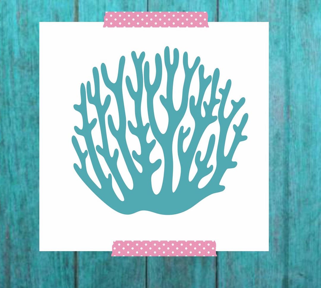 Coral Stencil - Large Coral Stencils, Ocean Stencil, Under the Sea ...