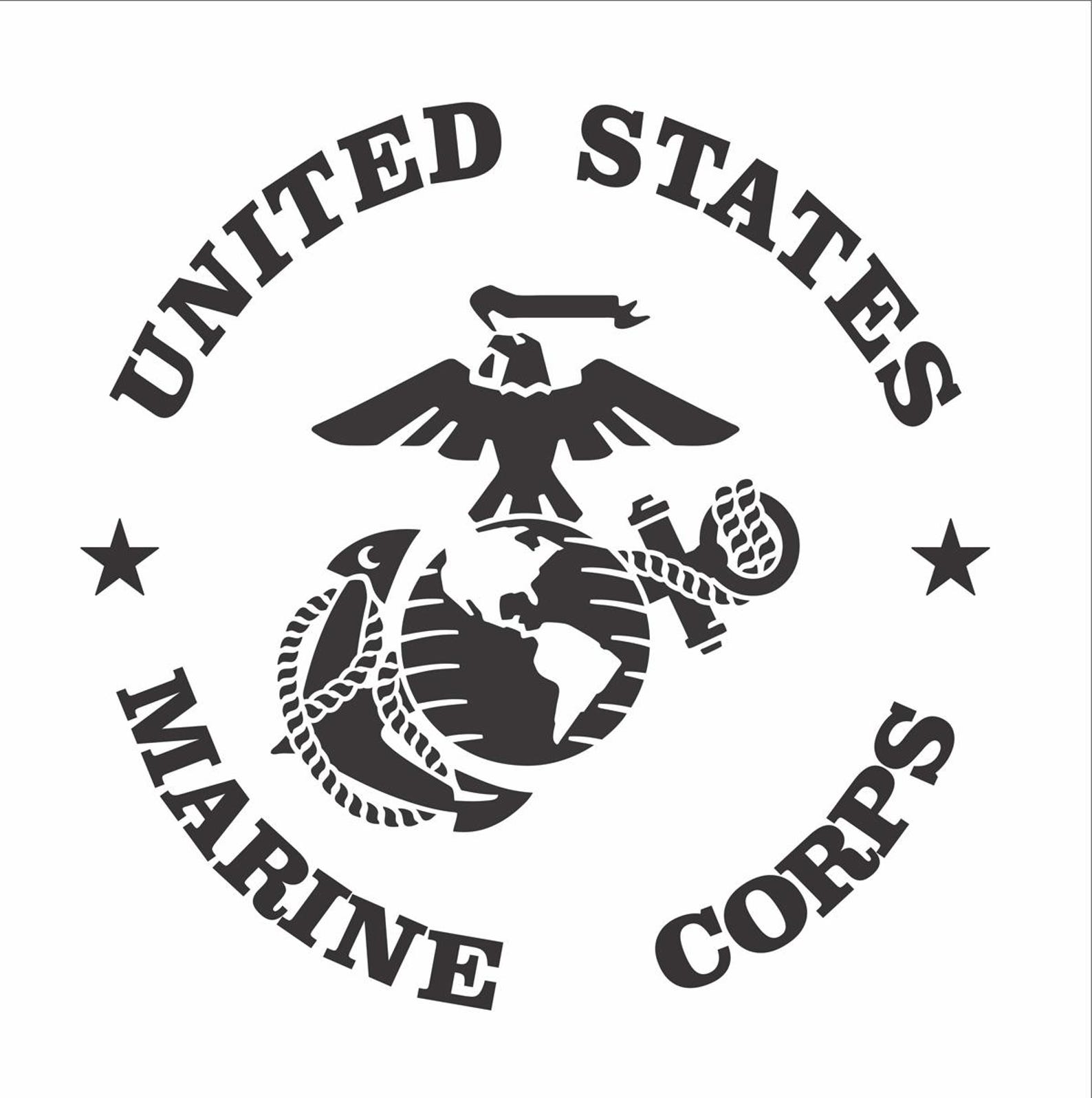 MARINE Stencils - Marine Military Stencils - Reusable Stencil - 6 Sizes ...