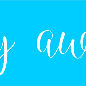Stay Awhile Stencil REUSABLE STENCIL Font Baller Design - Etsy