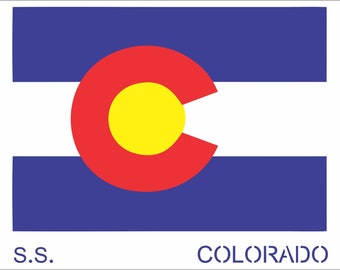 Colorado Flag Stencil | Etsy