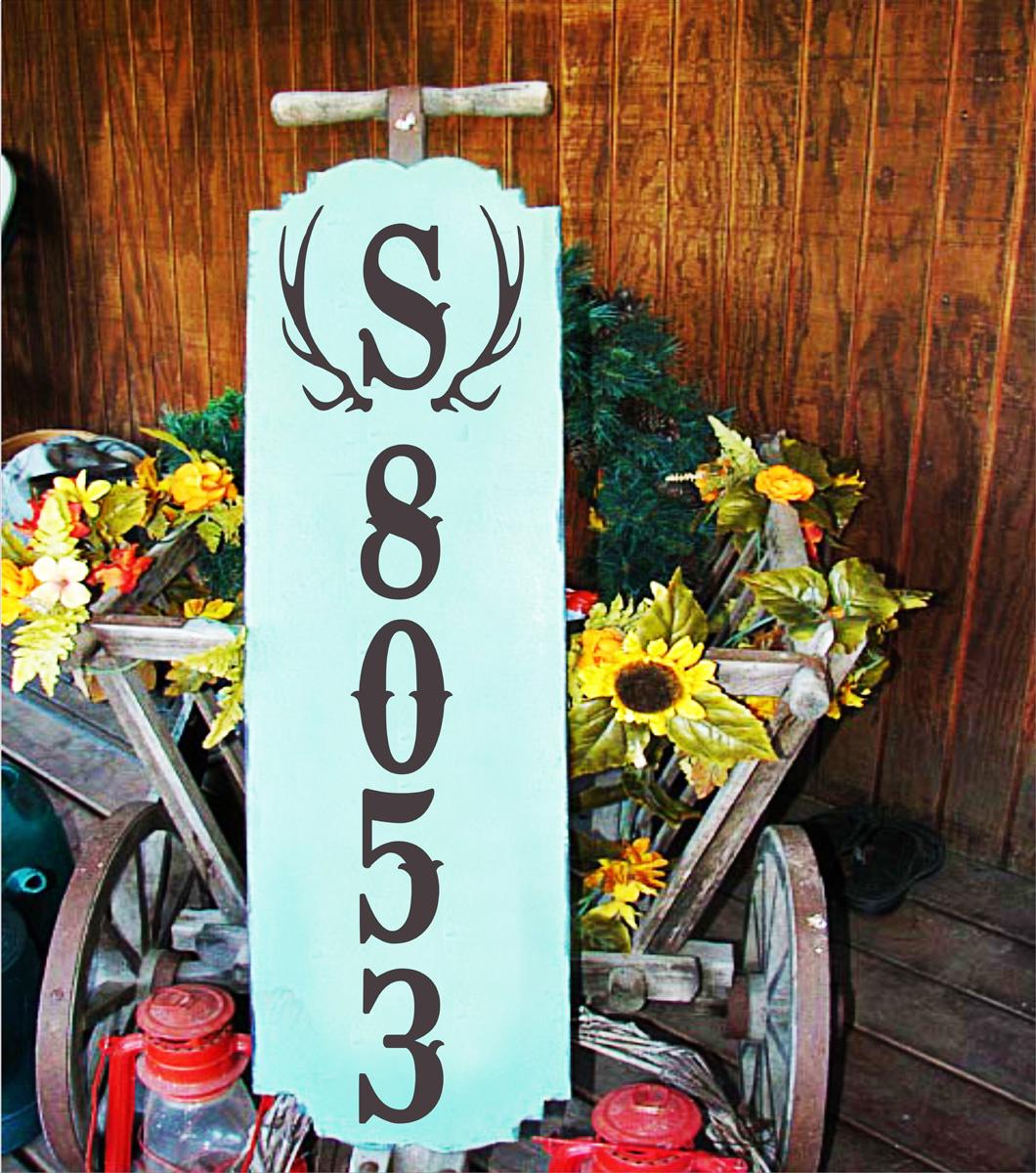 Numbers Stencil, Custom House Numbers, House Numbers Stencil, Western ...