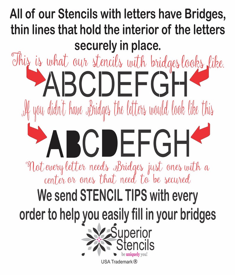 Alphabet Stencil - Alphabet - Letters - Letter Pattern - Farmhouse ...
