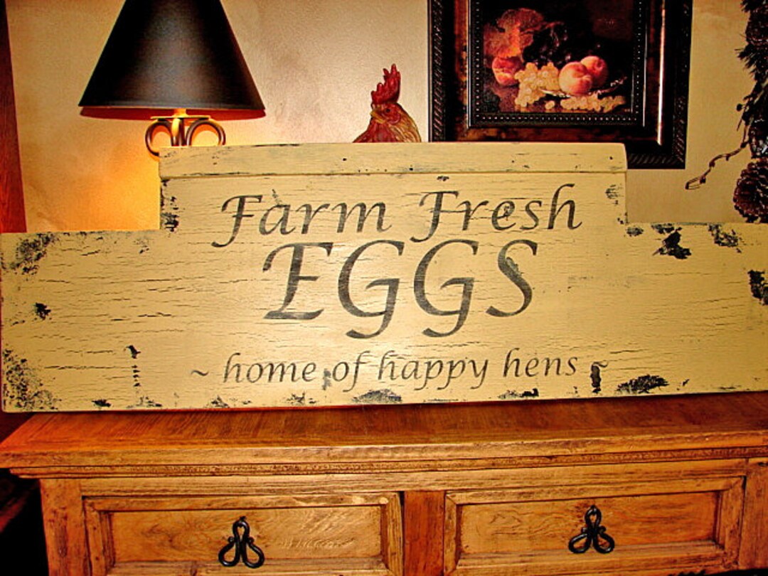 Farm Fresh EGGS Stencil Prim Kitchen Stencil Chicken Stencil Farmhouse ...