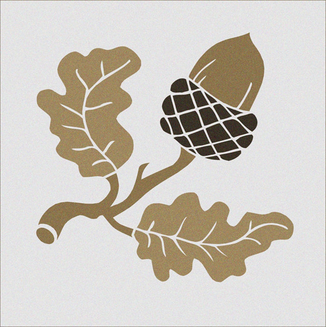 Acorn Oak Leaf Stencil reusable Stencil 13 Sizes Fall - Etsy
