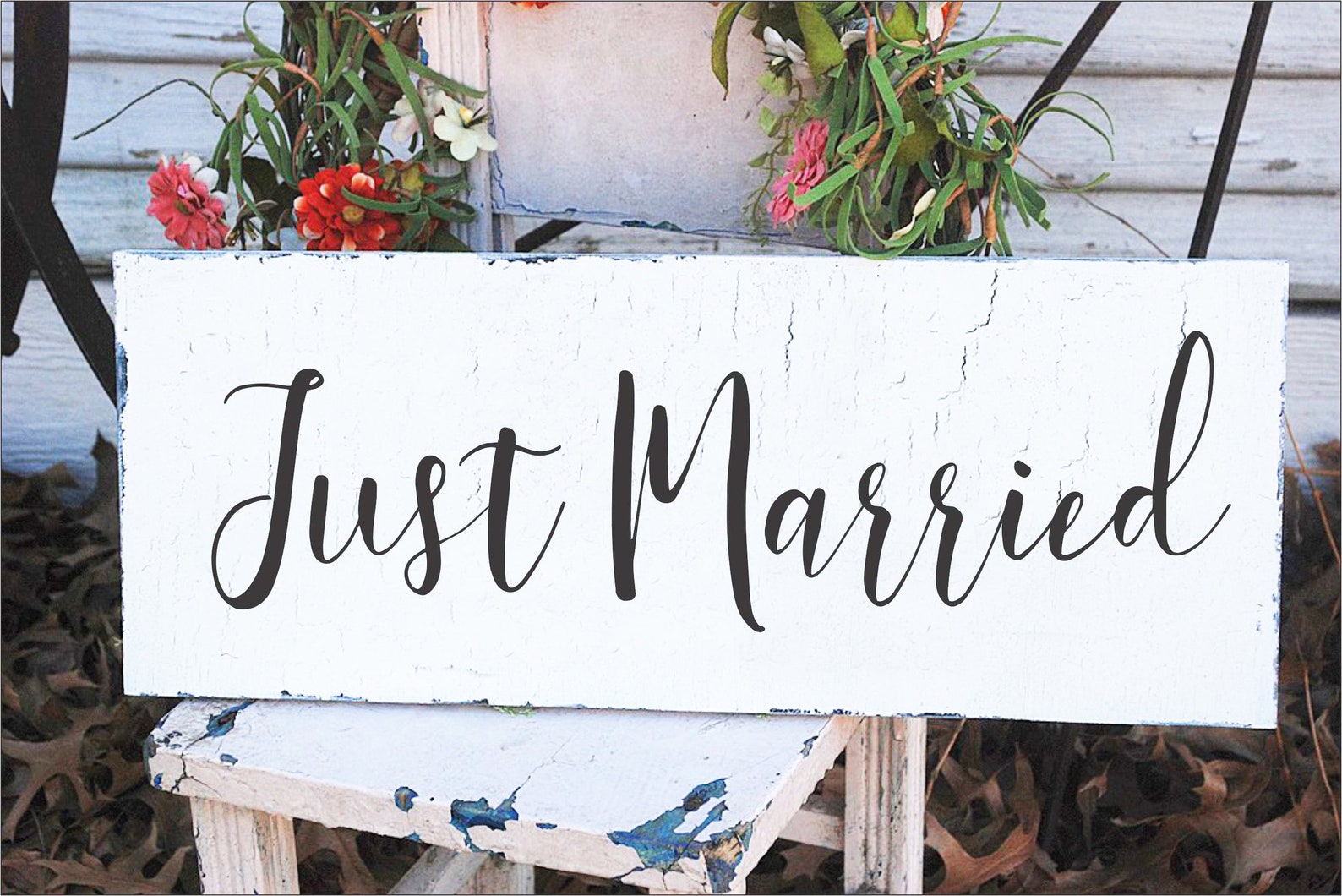 Just Married Sign Stencil, Wedding Stencil, Paint Wedding Signs, Just ...