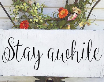Stay Awhile Stencil - Etsy