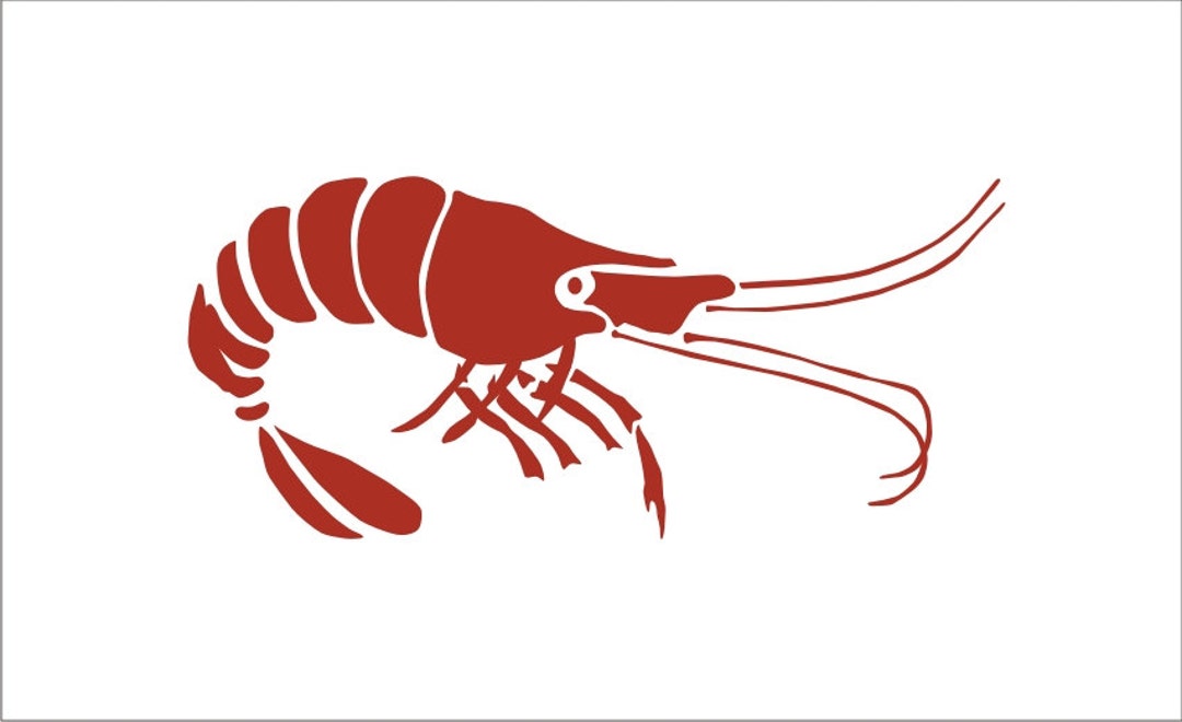 Shrimp Stencil Food Stencil Lake Decor Louisiana Lake Create Shrimp ...