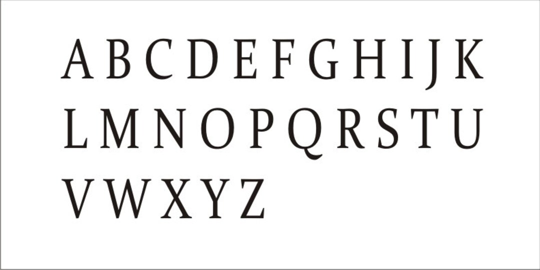 Alphabet STENCIL Letter Stencils Const2015 A-Z / 7 Sizes Uppercase ...