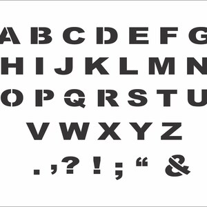 Alphabet Stencil - Letters - Block Letters - Lettering - Reusable ...
