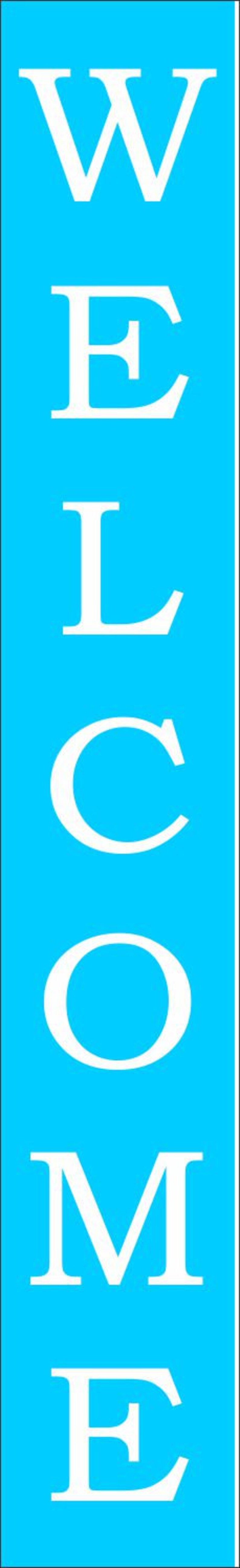 WELCOME Stencil reusable STENCIL Vertical Ga. Font 9 | Etsy