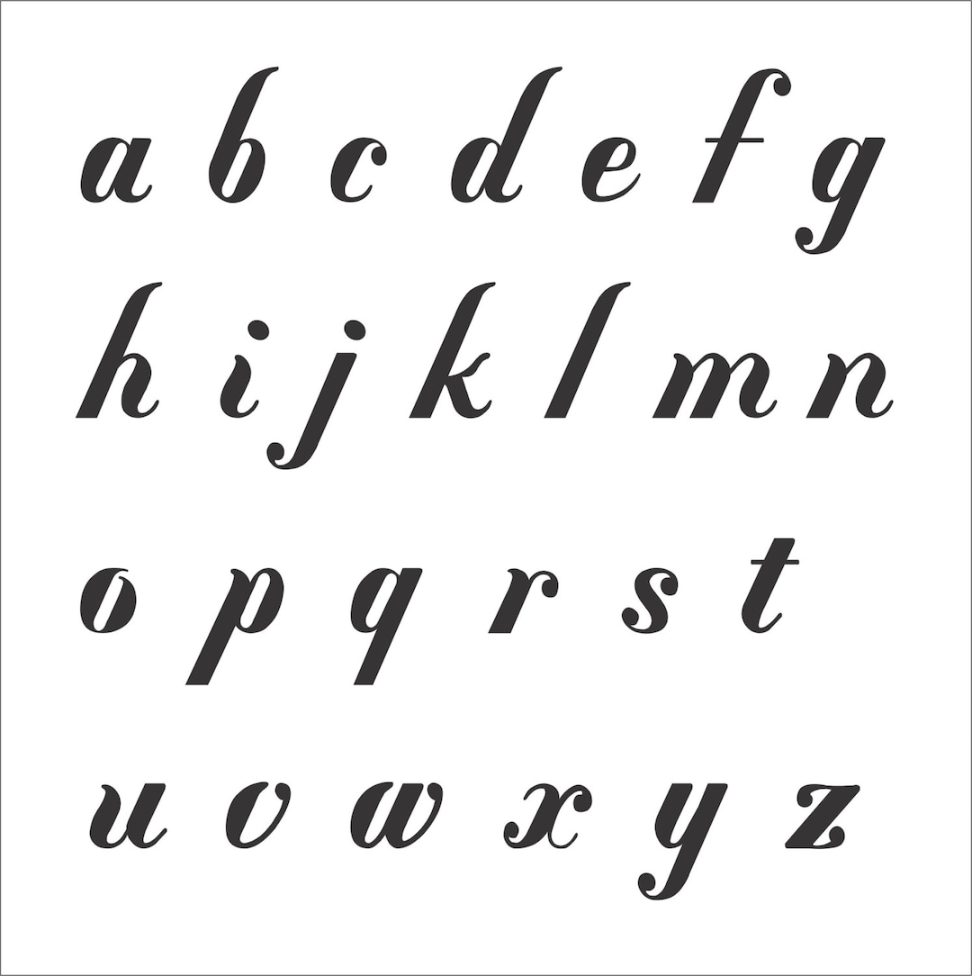 Alphabet Sign Stencil, Alphabet, Letter Stencil, Script Alphabet, Paint ...
