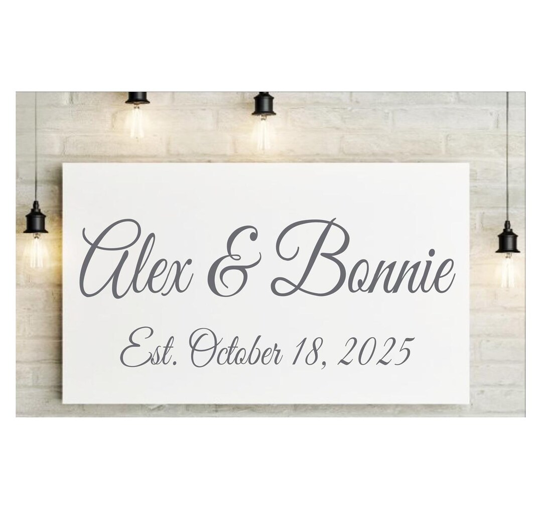 Custom Name Sign Stencil | Wedding Sign Stencil | Reusable Stencil for ...