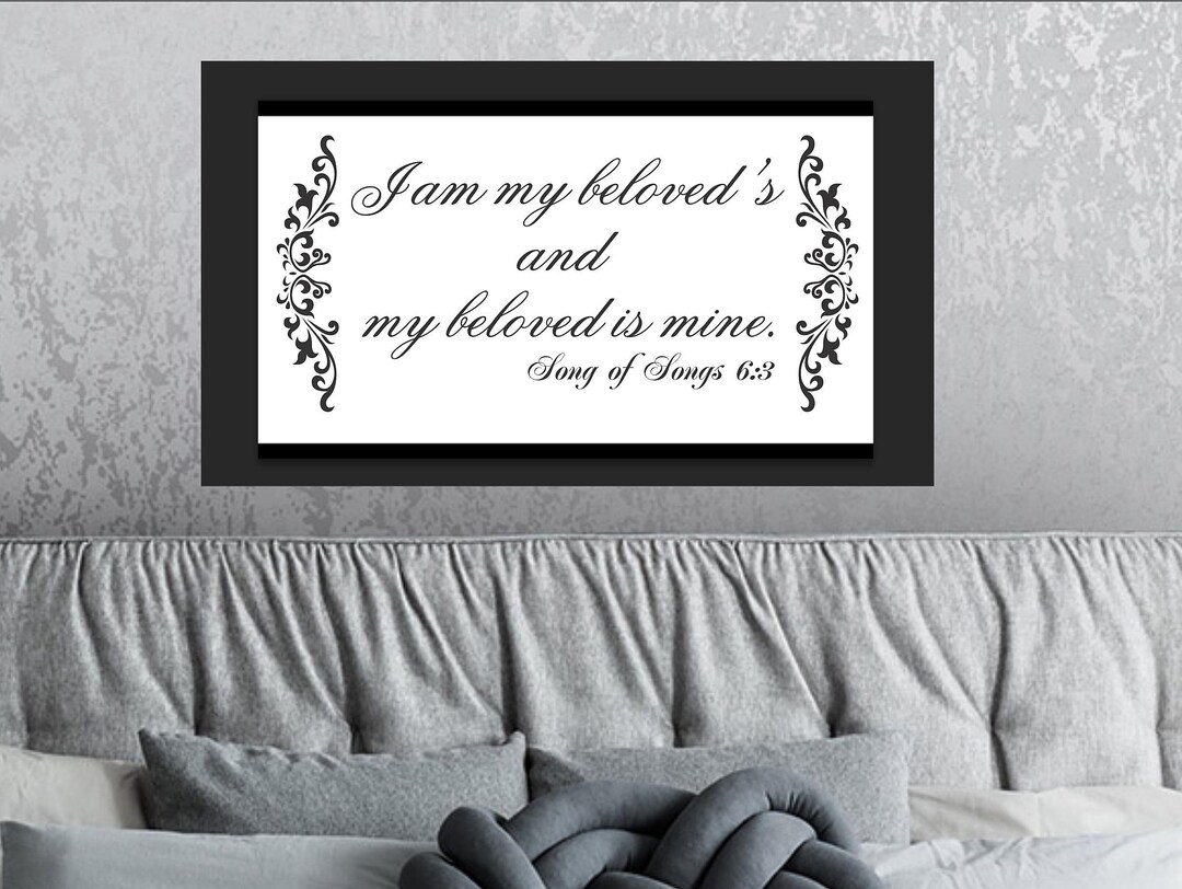 Christian Sign Stencil - I Am My Beloveds and My Beloved is Mine ...