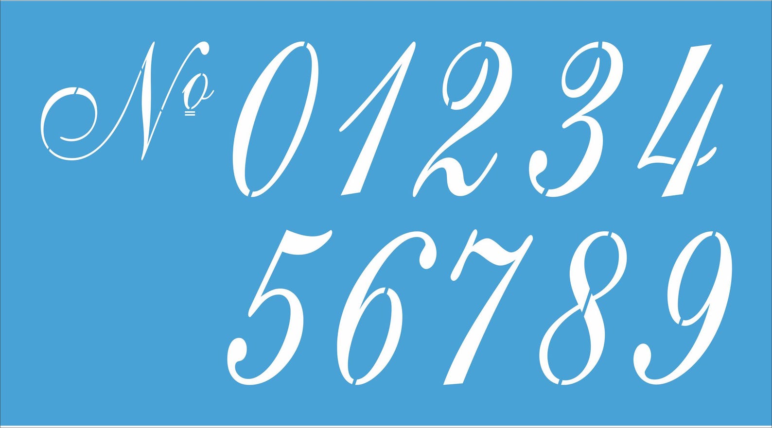 Custom Address Sign Stencil - Custom House Numbers - No. 3" Tall/ With ...