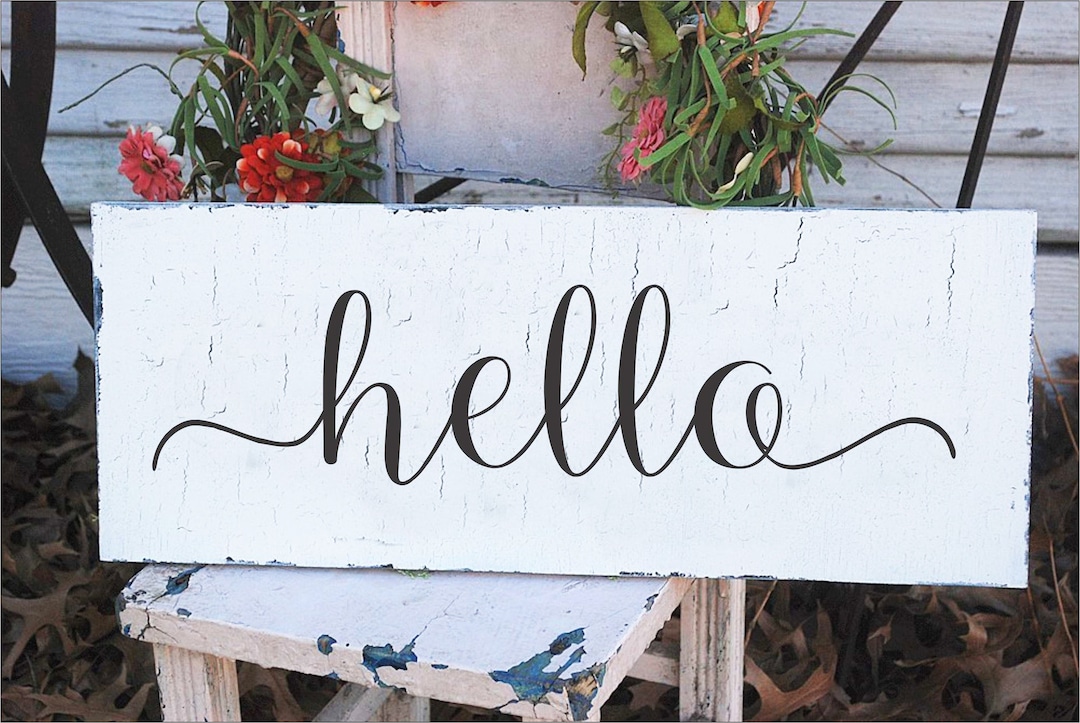 Hello Stencil - Welcome Stencils - Porch Stencils - Door Stencils ...