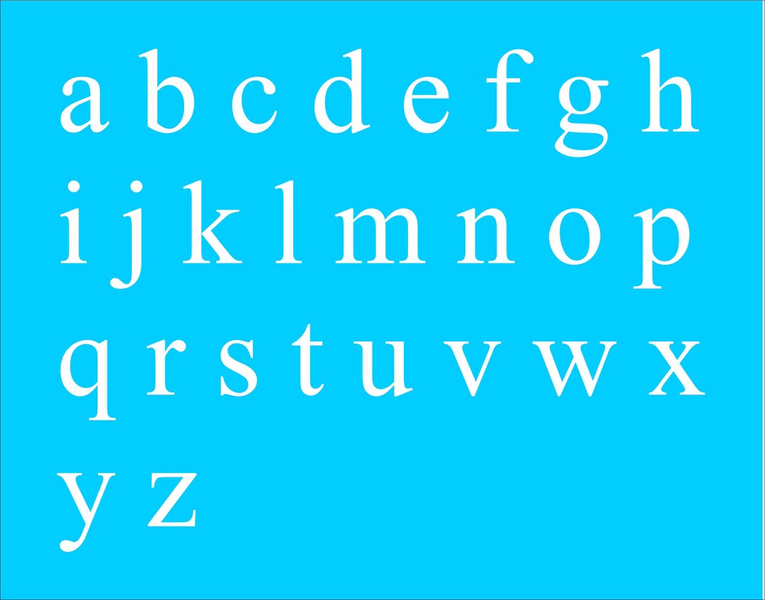 Alphabet Stencil - Letters - Alphabet - Alphabet Pattern - Lower Case ...