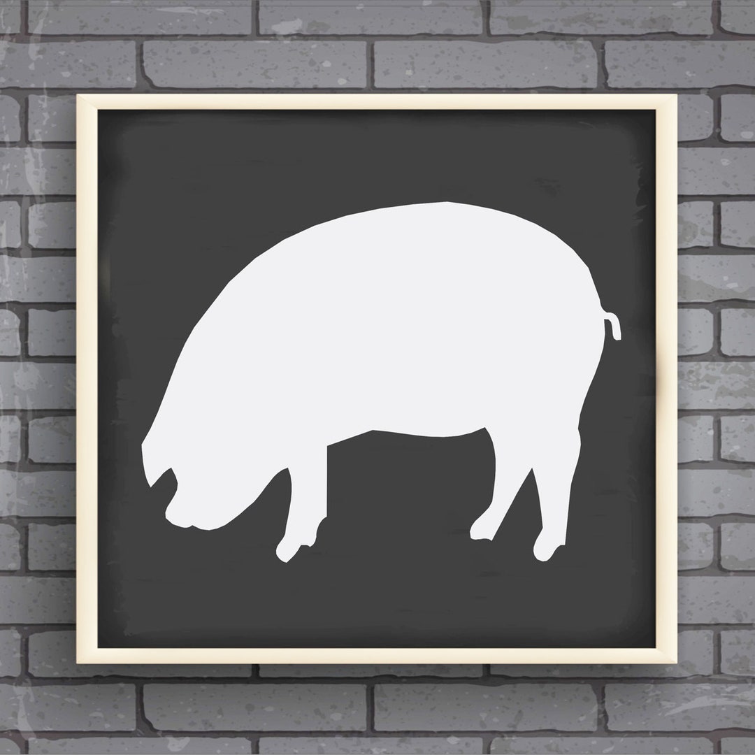 PIG Stencil- Farmhouse Pig Stencils - Farmhouse Kitchen - Farmhouse ...