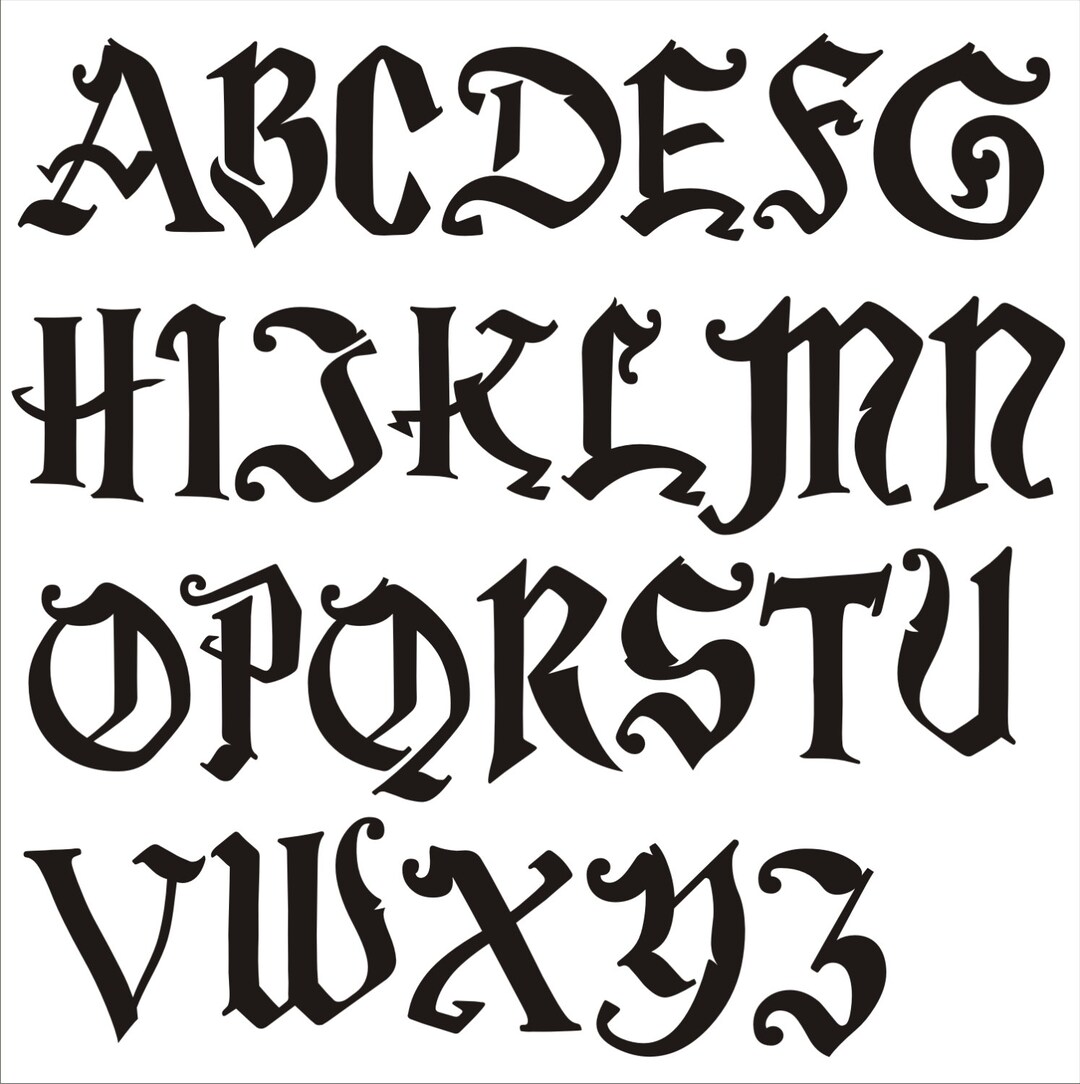 Alphabet Stencil, Renaissance Letter Stencil, UPPER Case Letters ...