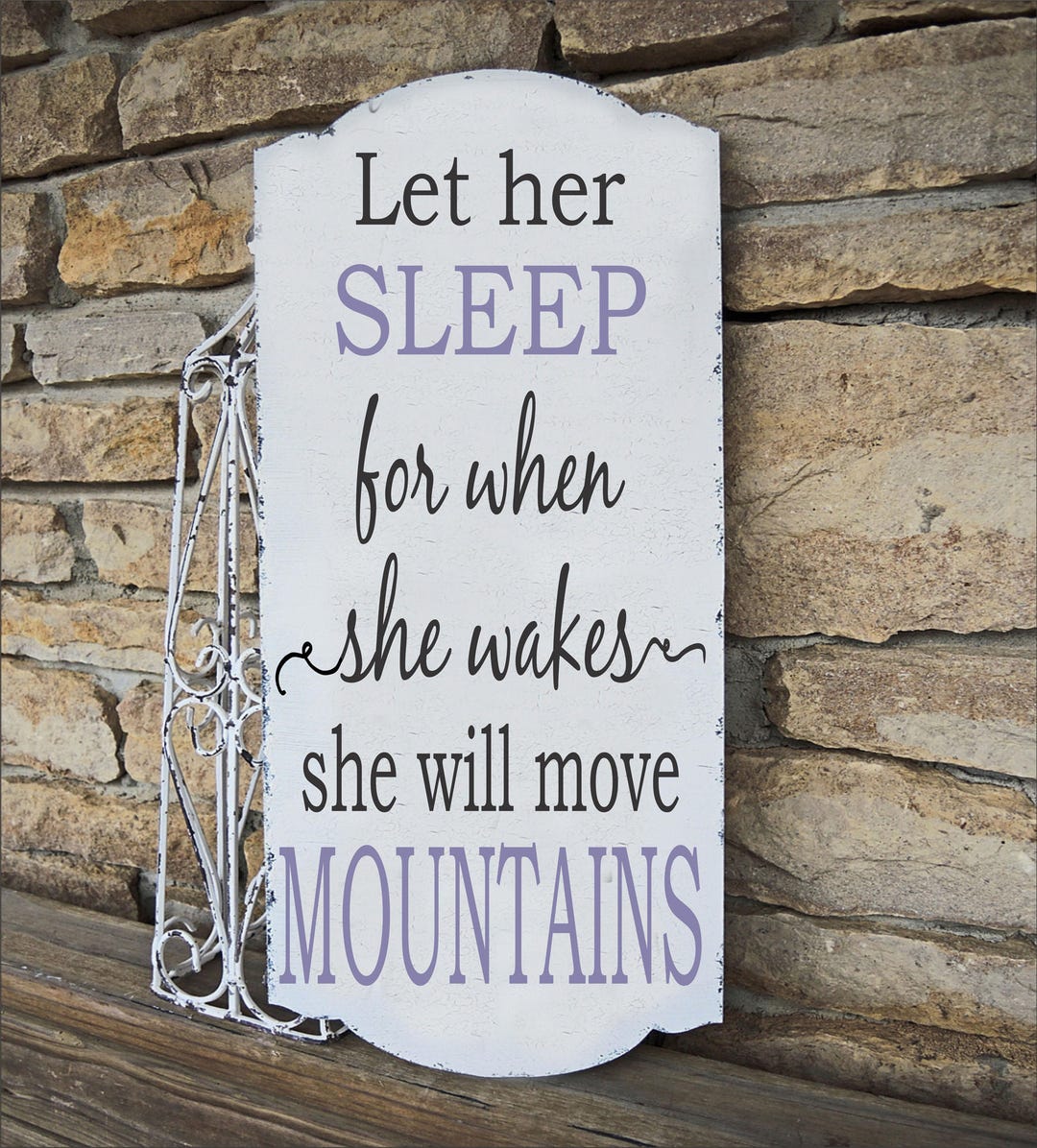 Let Her Sleep Stencil, Nursery Wall Stencil, DIY Craft, Inspire, Paint ...