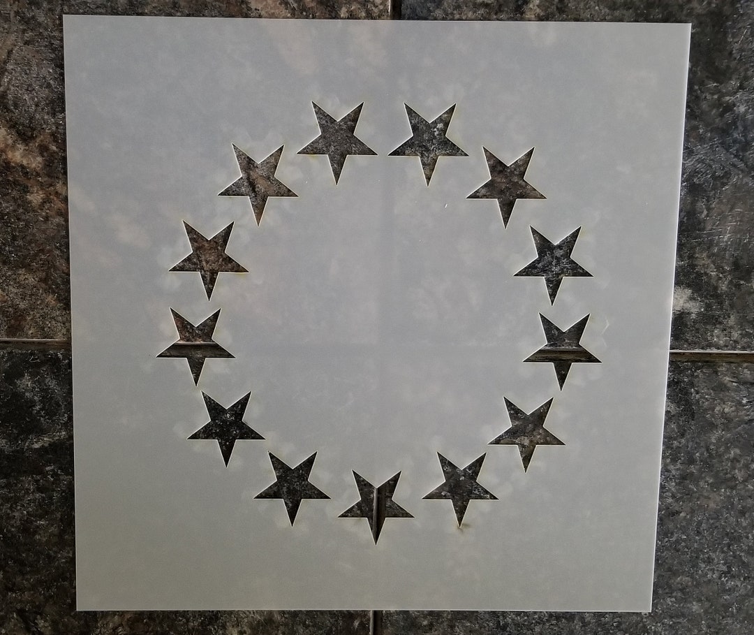 Betsy Ross Star Stencil - 13 Stars - Round Star Pattern - US Flag ...