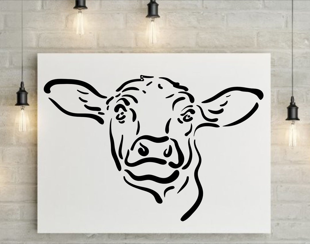 Cow Stencils, Calf Stencils, Farmhouse Style Wall Decor, Kitchen Wall ...