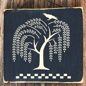 Willow Sign Stencil - Willow Tree Stencil - Willow - Crow Stencil ...