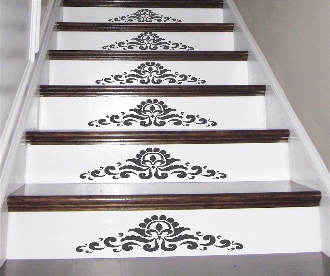 Stair Riser Stencil - Tile Stencil for Painting Stairs - French Stencil ...