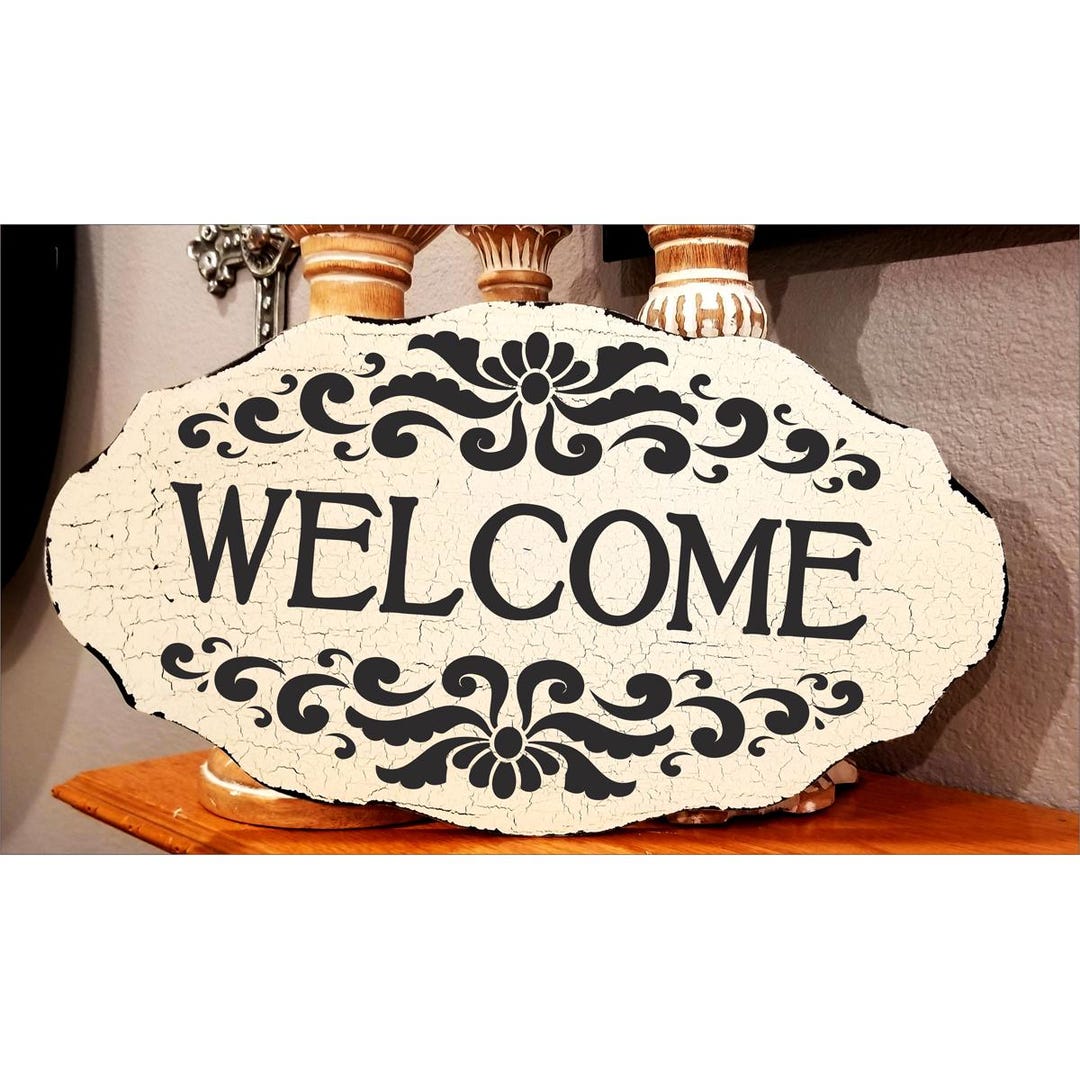 WELCOME Sign Stencil - Welcome Stencils - Stencil to Paint Welcome ...