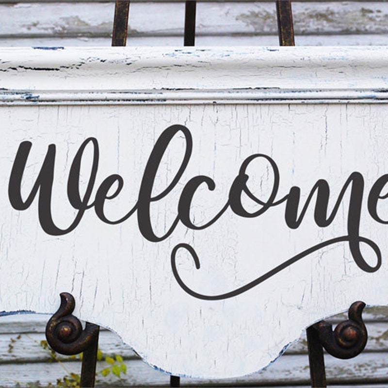 Welcome Stencil - Etsy