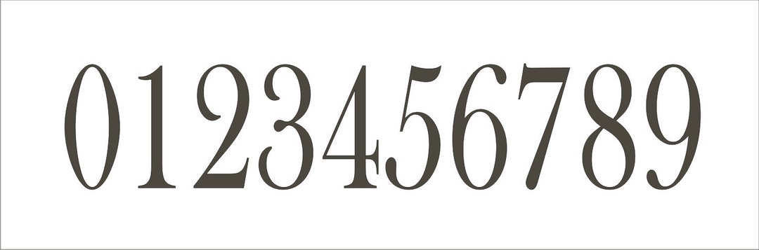 Number Stencil - Numbers - Create Wedding Table Numbers, Address Signs ...