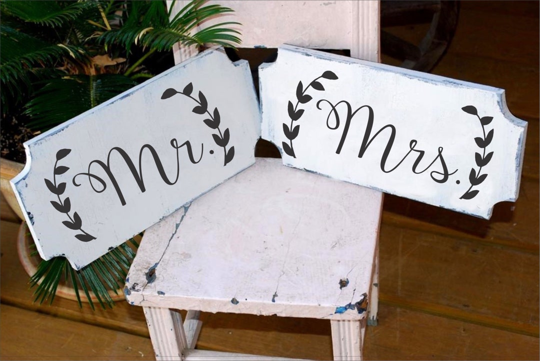 Mr and Mrs Stencils - Mr. & Mrs. Wedding Stencils - Wedding Chair ...