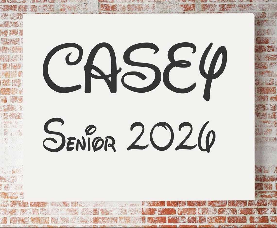 Custom Name Senior Stencil - Senior 2027 Stencil - Stencil for Senior ...
