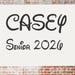 Custom Name Senior Stencil - Senior 2027 Stencil - Stencil for Senior ...