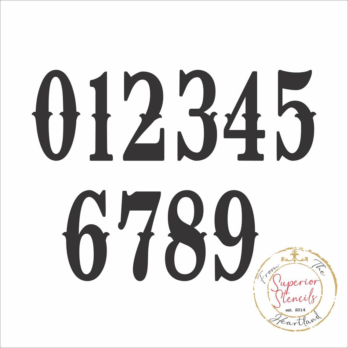 NUMBERS Stencil - Door Numbers - Table Number Stencil - House Numbers ...