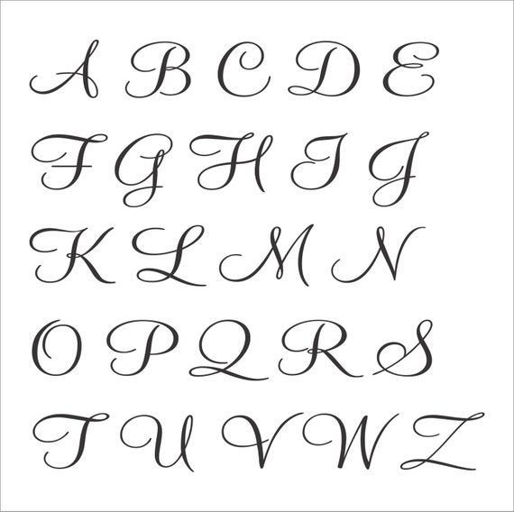 Alphabet Letters reusablestencil Mont2016 UPPER CASE 4 - Etsy
