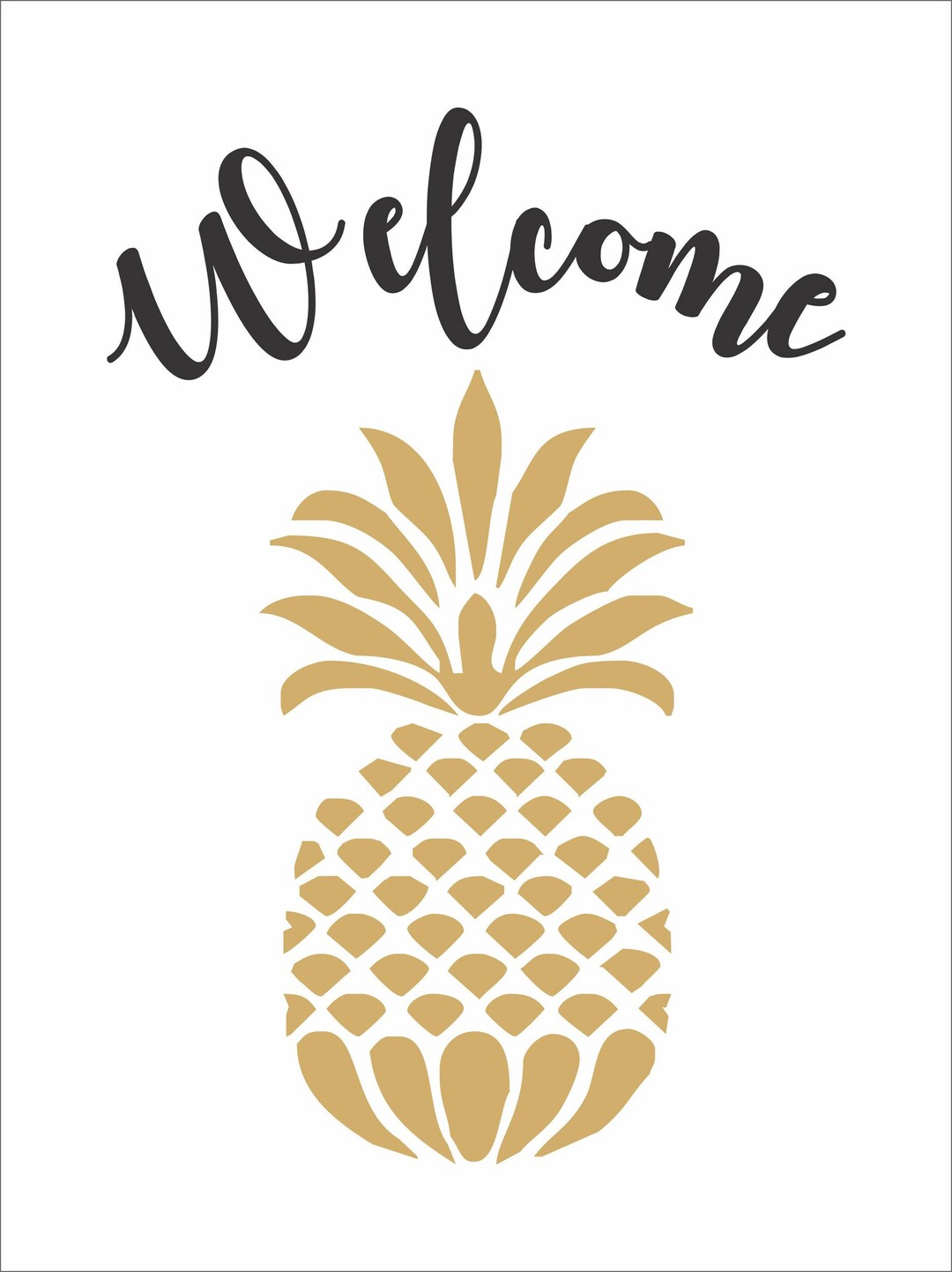 Welcome Pineapple Stencil, Welcome Stencil, Pineapple, Pineapple ...