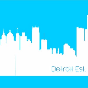 Detroit Skyline Stencil Detroit City Silhouette Detroit Pattern Detroit ...