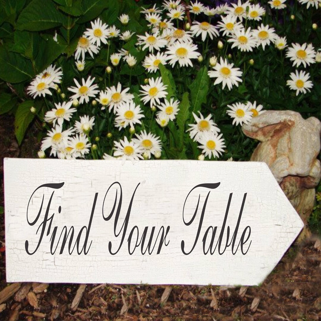 Find Your Table - Wedding STENCIL - Seating - Create Barn Wedding Signs ...
