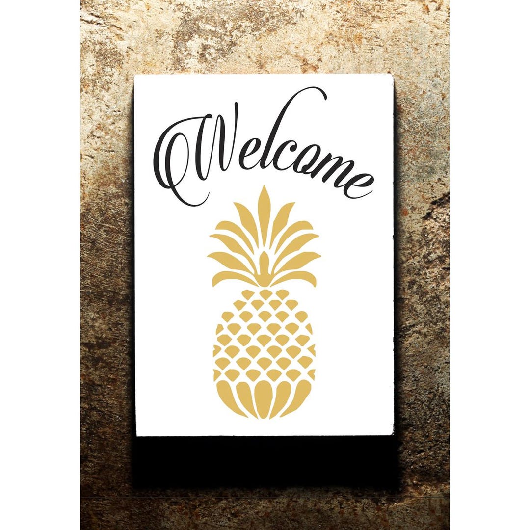 Welcome Pineapple Stencils, Pineapple Stencils, Paint Welcome Signs ...