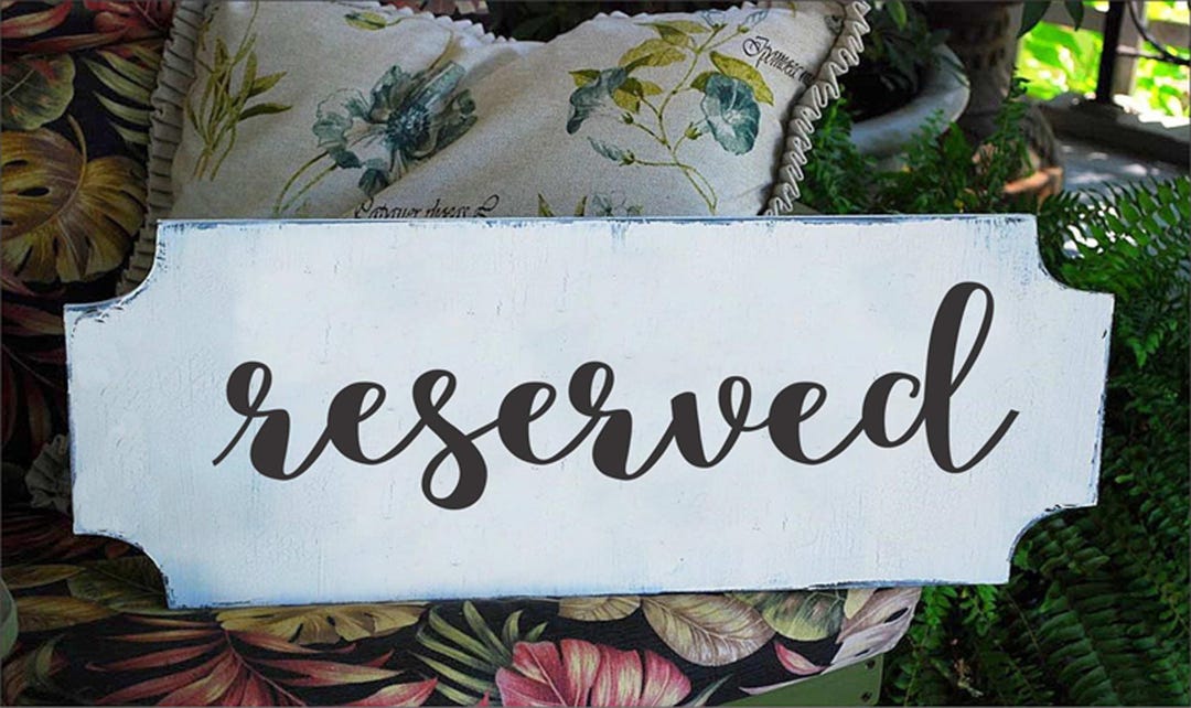 Reserved Sign Stencil - Paint Reserved Wedding Signs - Reusable 9 Sizes ...