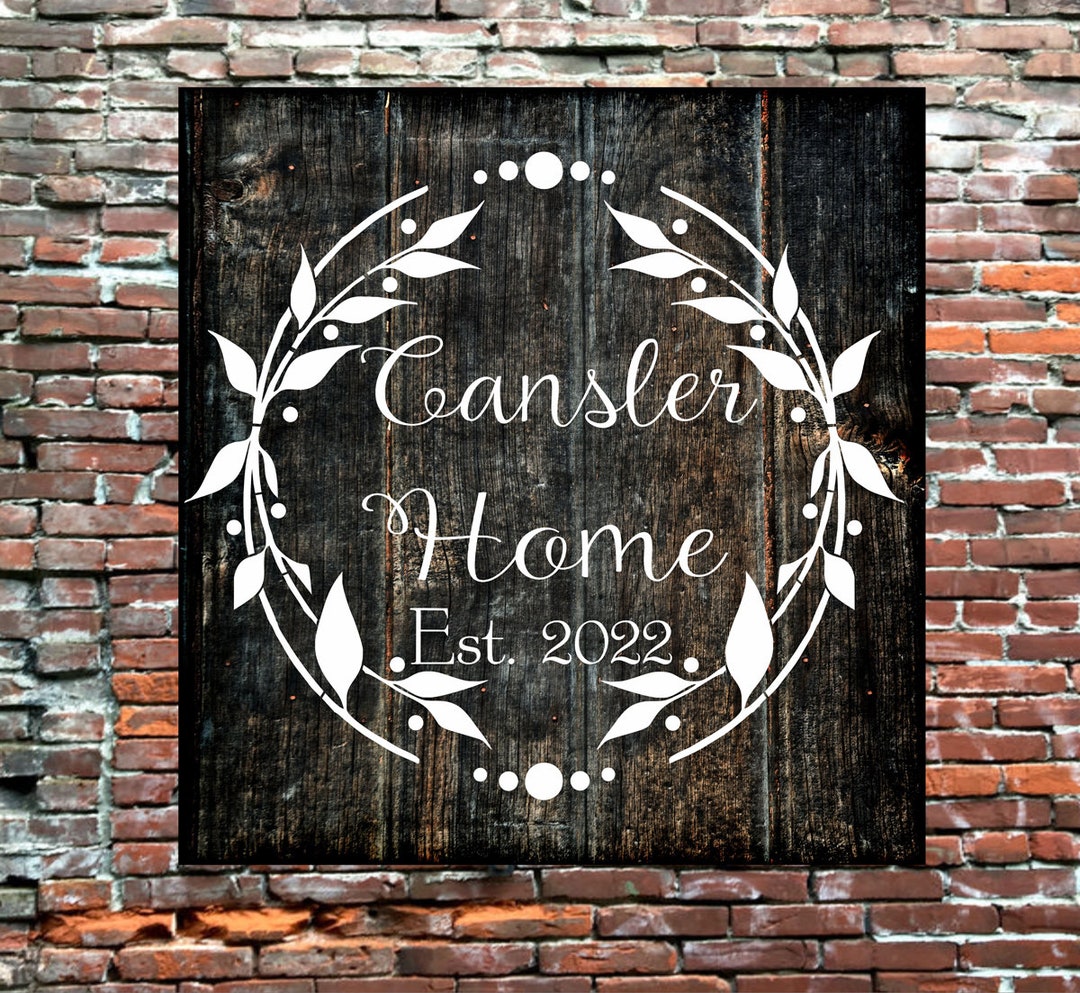 Custom Name Stencil, Wall Stencil, Family Name Stencil, Custom Family ...