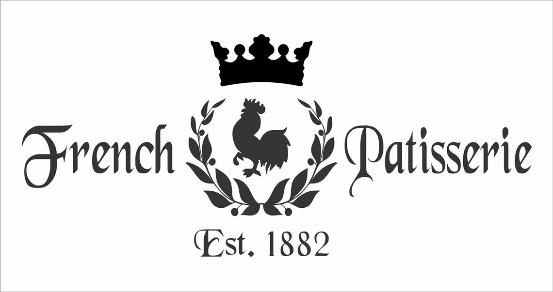 French Patisserie STENCILS, French Kitchen Stencil, Kitchen Stencils ...