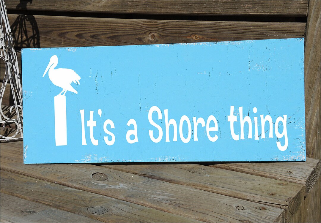 Lake Sign Stencil It's a Shore Thing Stencil Beach Sign Stencil Create ...
